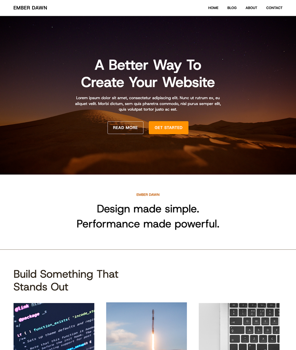 Ember Dawn | Child theme for Bakery And Pastries