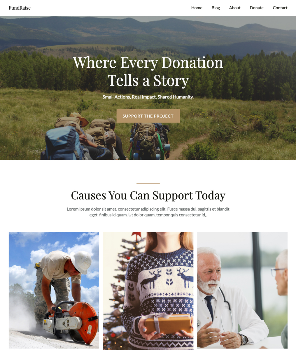The Fundraiser | WordPress child theme for Awardify